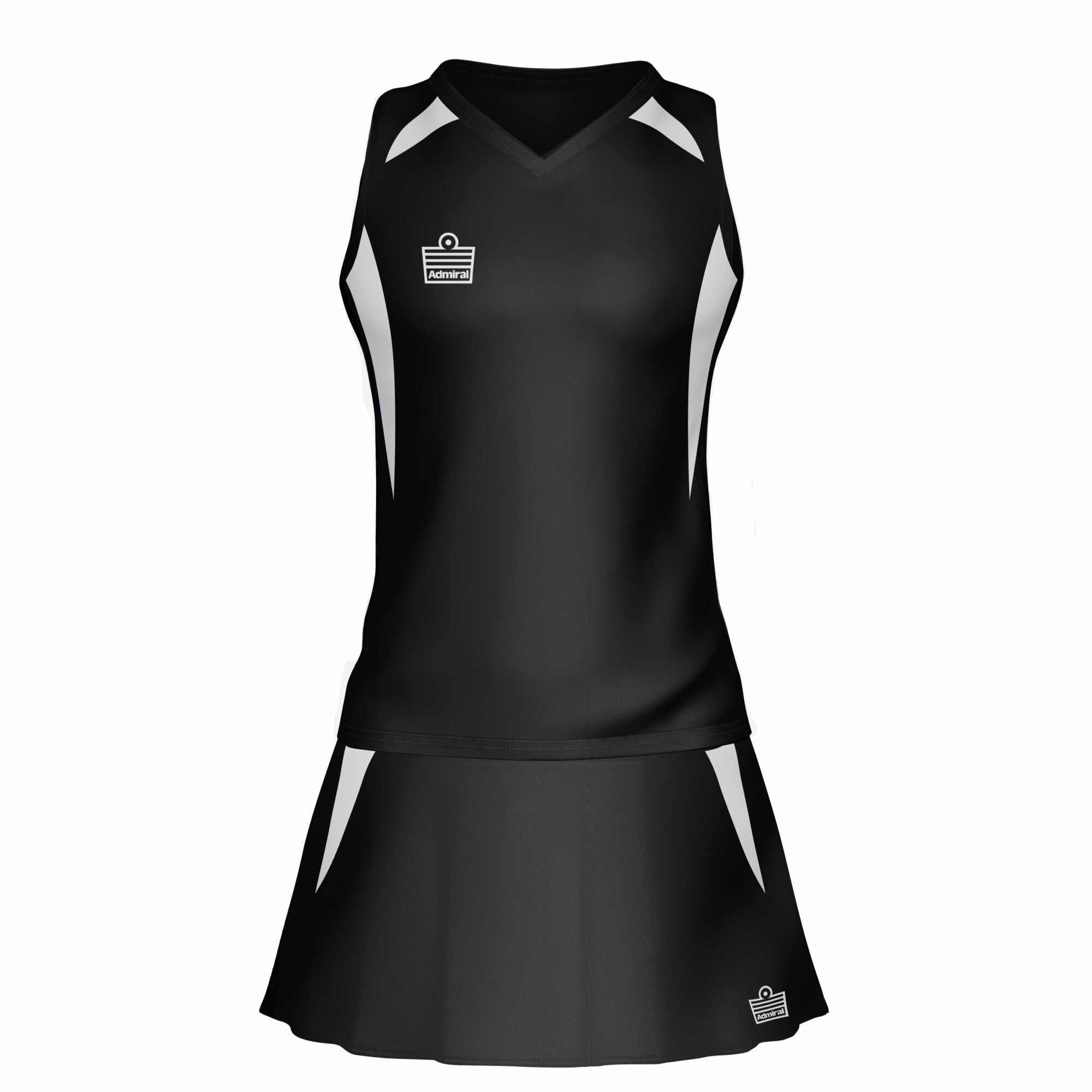 ADMIRAL EMMA FULL NETBALL KIT BLACK / WHITE – Poobie Naidoo's